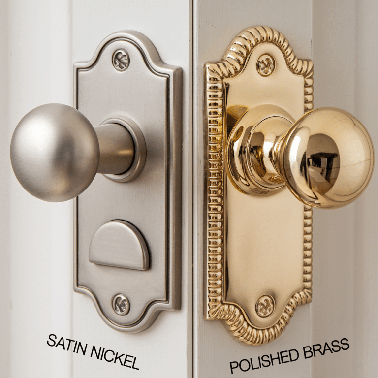 What Color Is Satin Nickel and How Does It Compare - The Painted Hinge