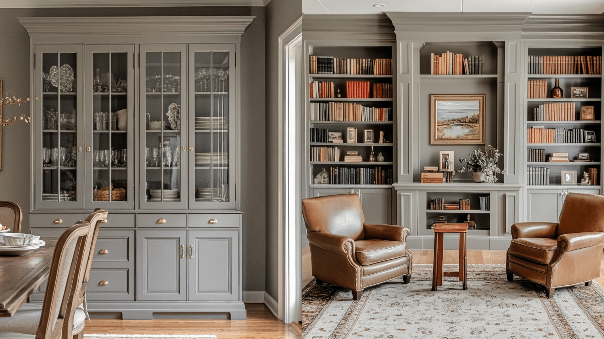 Sherwin Williams Dorian Gray Cabinets (SW 7017) - The Painted Hinge