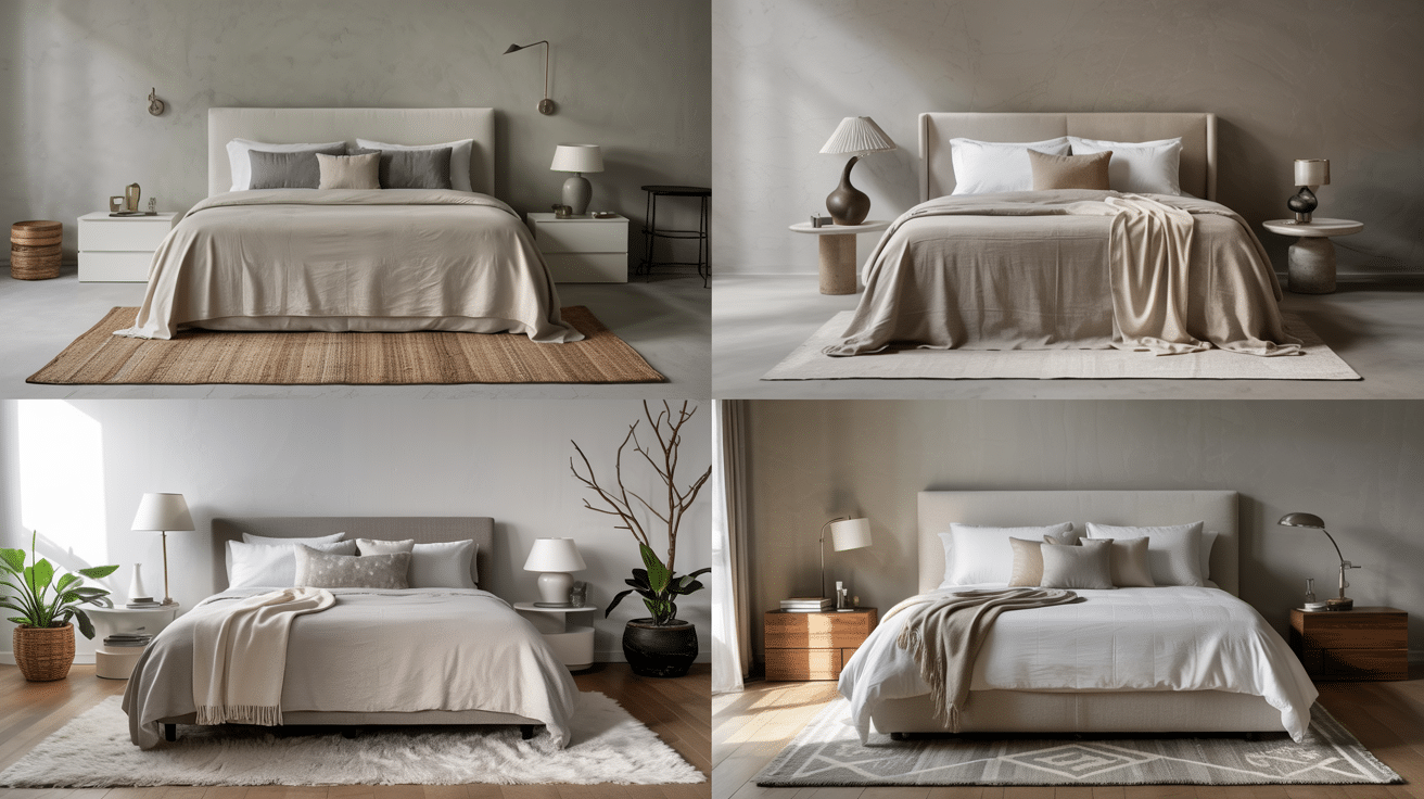 Choosing the Right Size of Rug Under Queen Bed - The Painted Hinge