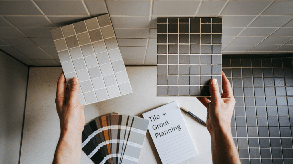 The Best Answer to What Color Grout to Use with Gray Tile - The Painted ...