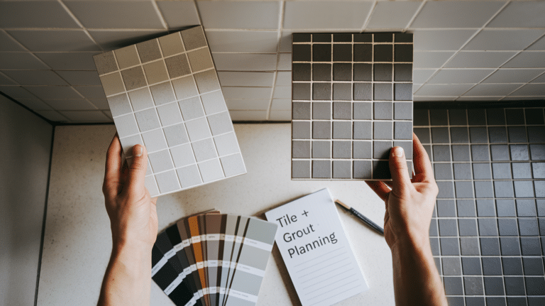 The Best Answer to What Color Grout to Use with Gray Tile - The Painted ...