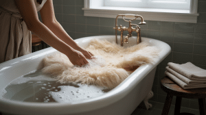 How to Wash a Sheepskin Rug? Do's and Don't - The Painted Hinge