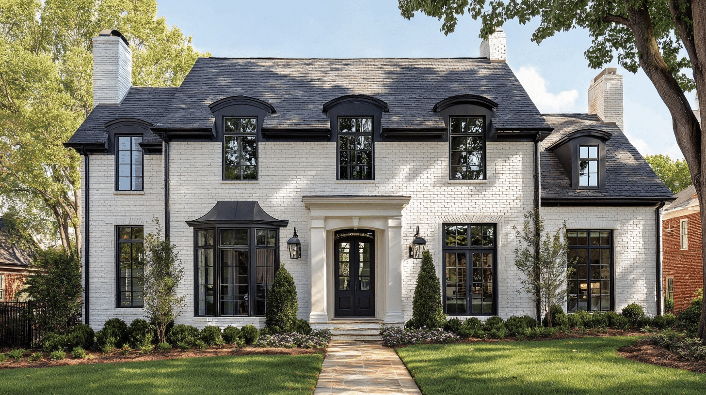 Step-By-Step Tutorial on Whitewash Brick House with Ideas - The Painted Hinge
