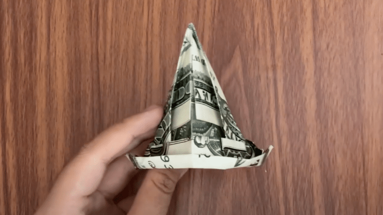 Fold a Dollar Bill into a Witch Hat: Easy Money Origami - The Painted Hinge