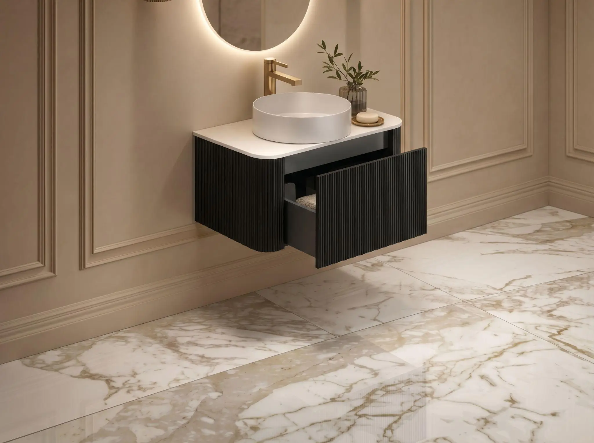 7 Bathroom Inspirations That Pair Vanity Units and Tiles Perfectly
